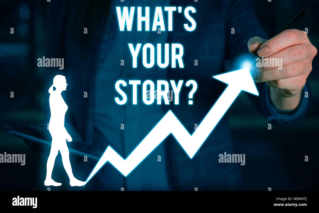 Writing Note Showing What S Your Story Question Business Concept For Asking Demonstrating About