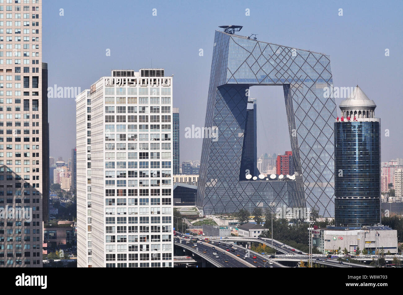--FILE--View of the CCTV Tower, the headquarters of China Central ...