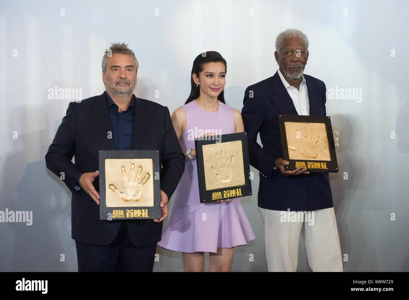 (From left) French director Luc Besson, Chinese actress Li Bingbing and ...