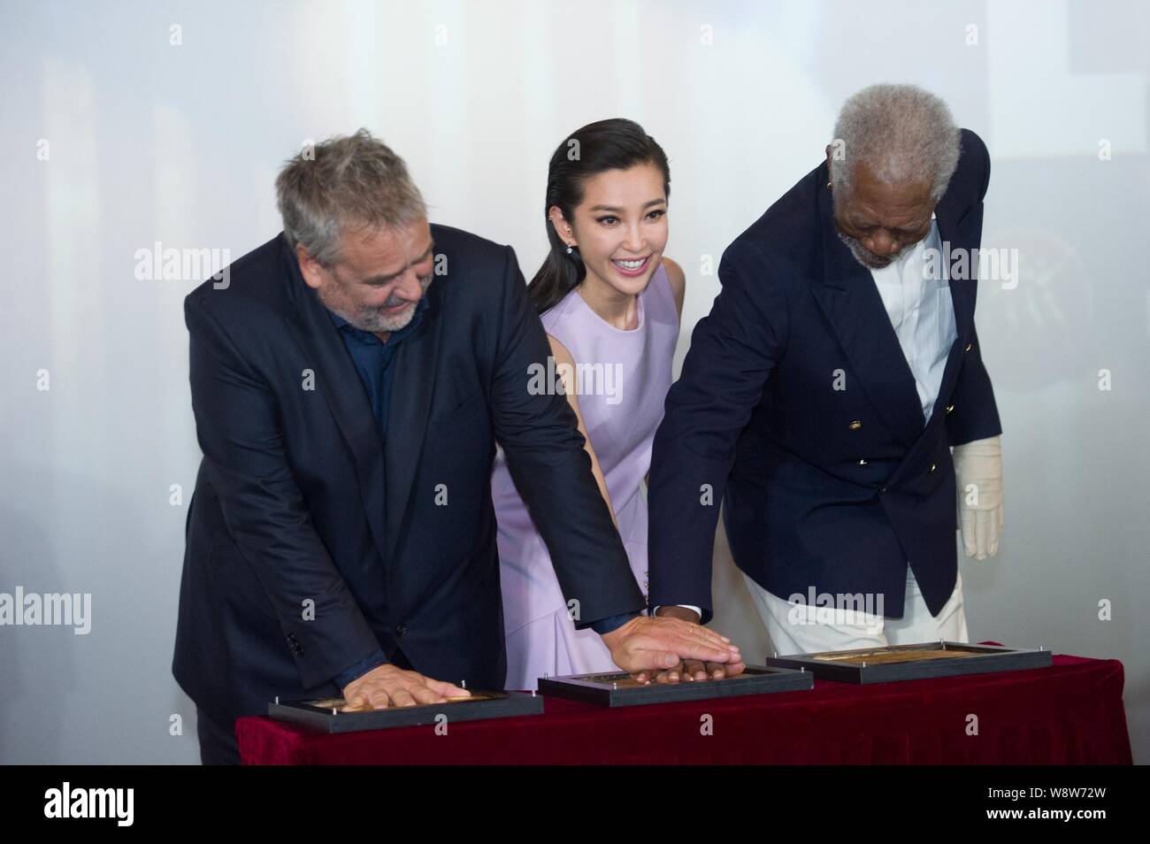 (From left) French director Luc Besson, Chinese actress Li Bingbing and ...