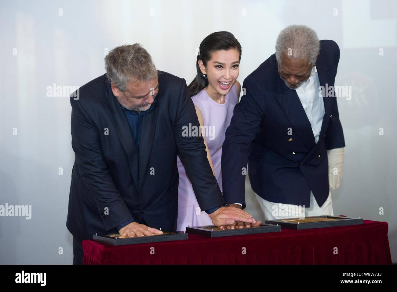 (From left) French director Luc Besson, Chinese actress Li Bingbing and ...