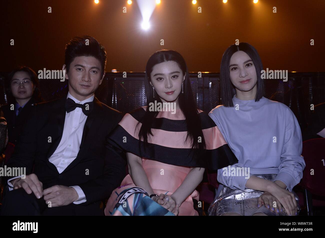 (From left) Taiwanese actor and singer Nicky Wu, Chinese actress Fan ...