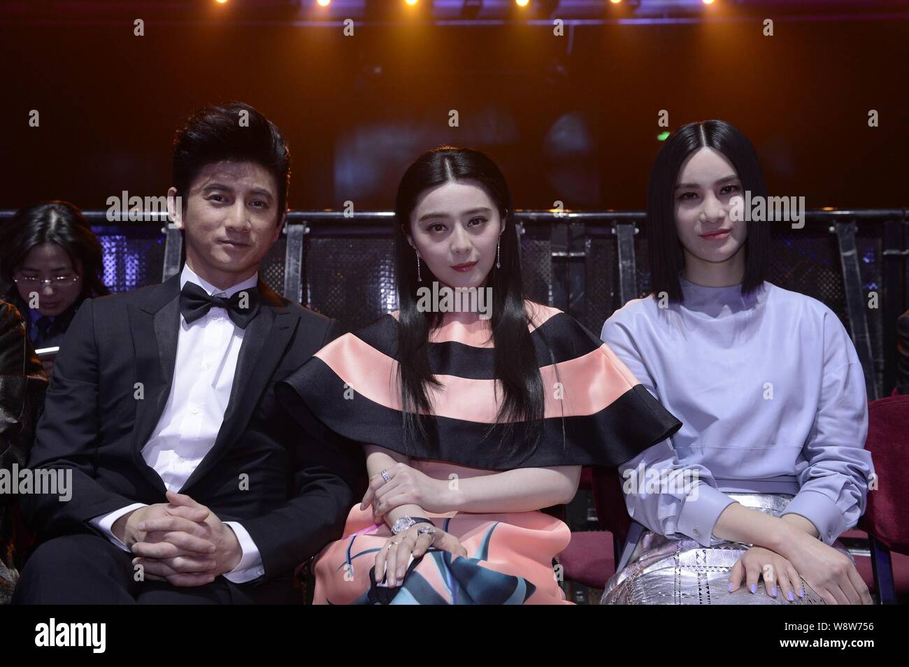 (From left) Taiwanese actor and singer Nicky Wu, Chinese actress Fan ...
