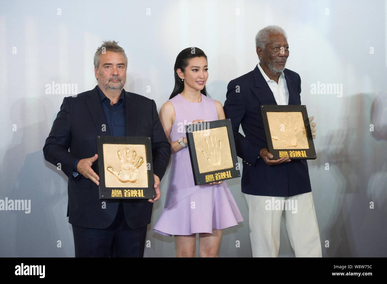 (From left) French director Luc Besson, Chinese actress Li Bingbing and ...
