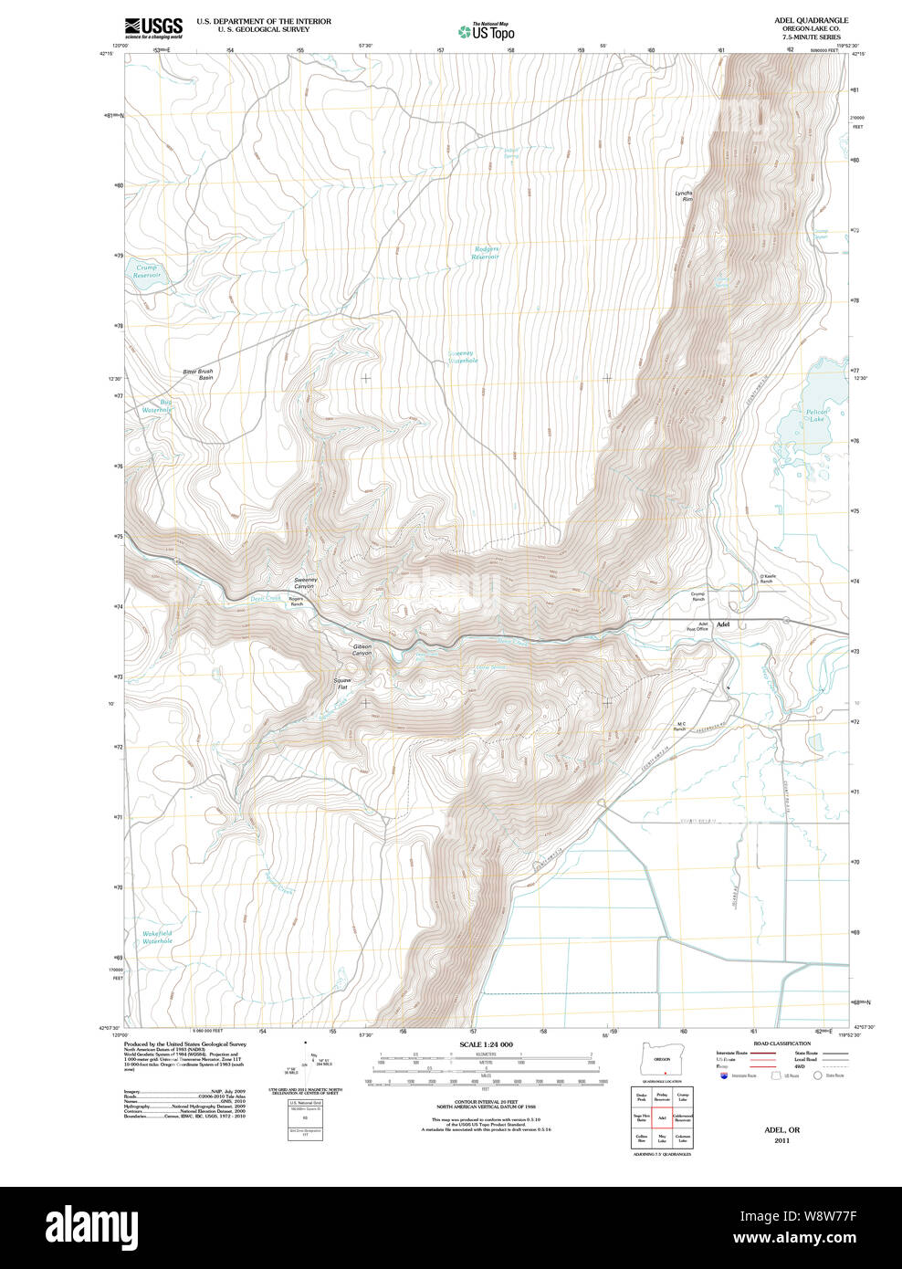 Map of adel oregon Cut Out Stock Images & Pictures - Alamy