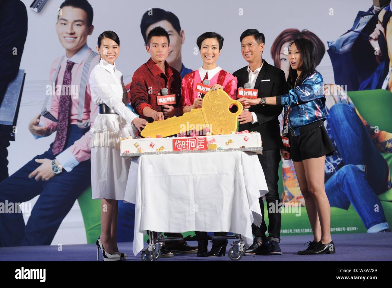 (From left) Hong Kong actress Myolie Wu, Chinese actor Oho Ou, Hong ...
