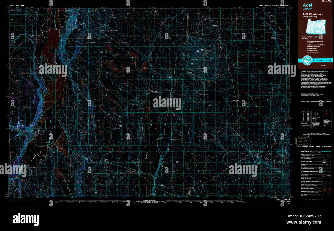 Map of adel oregon hi-res stock photography and images - Alamy