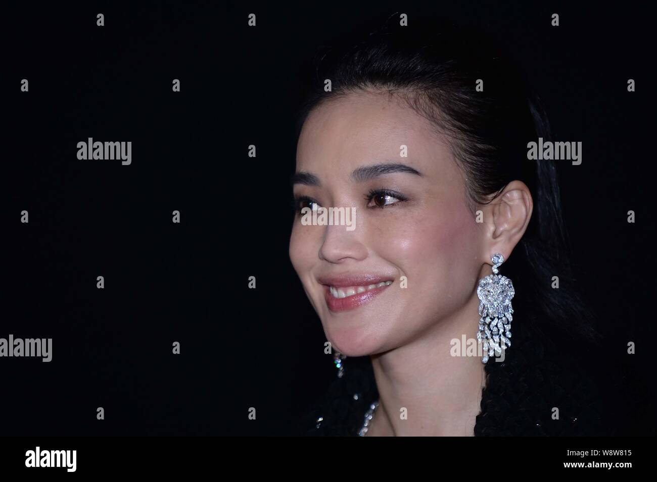 Taiwanese actress Shu Qi smiles during the Chanel Fine Jewelry ...