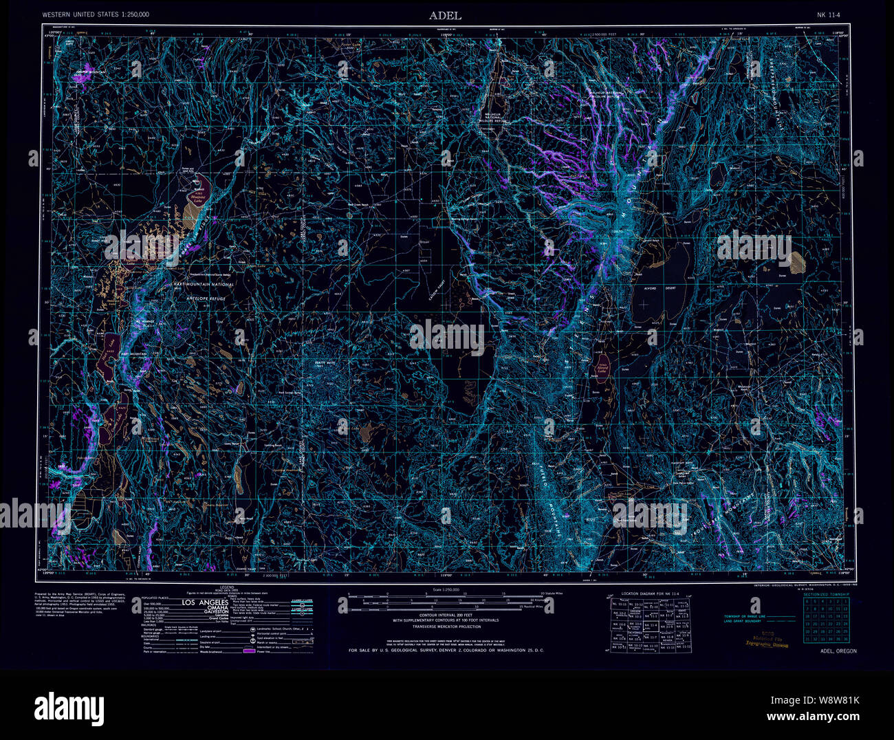 Map of adel oregon hi-res stock photography and images - Alamy