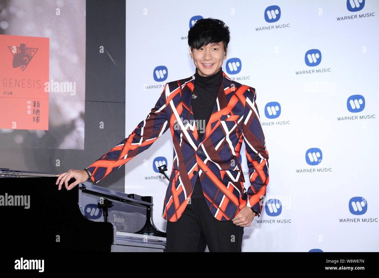 Singaporean singer JJ Lin poses during a press conference for his new ...