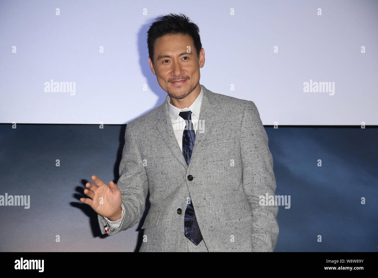 Hong Kong singer Jacky Cheung waves during his Asia exclusive music ...
