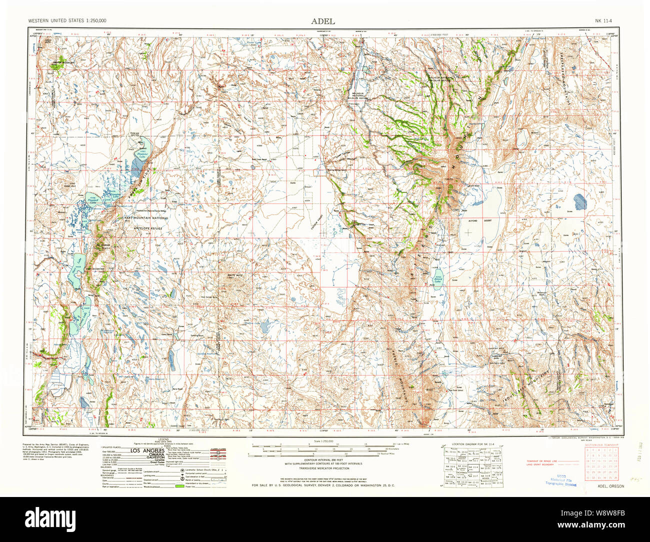Map of adel oregon hi-res stock photography and images - Alamy