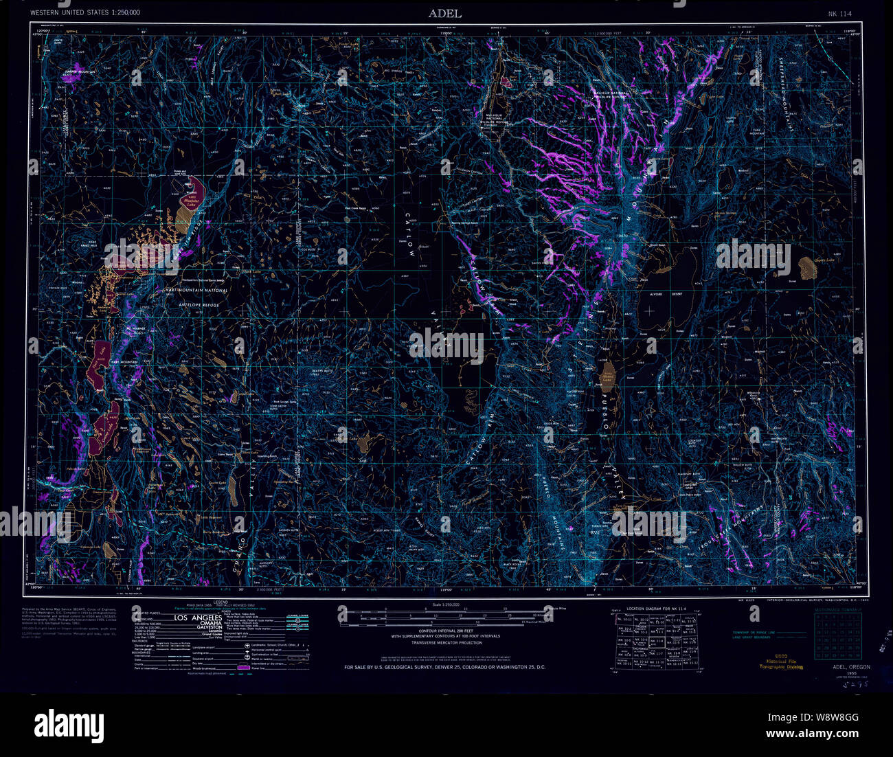 Map of adel oregon hi-res stock photography and images - Alamy