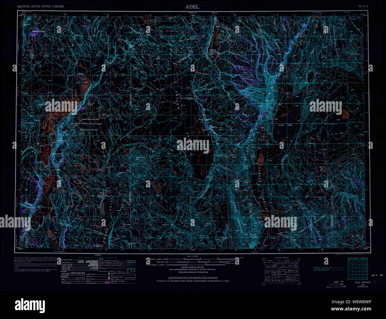 Map of adel oregon hi-res stock photography and images - Alamy