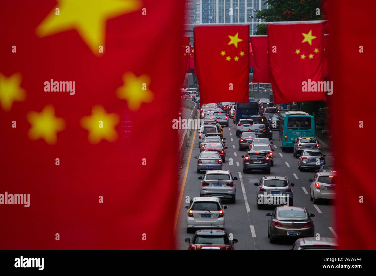 Chinese flags shenzhen city hi-res stock photography and images - Alamy