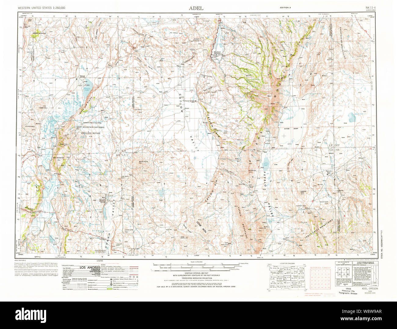 Map of adel oregon hi-res stock photography and images - Alamy