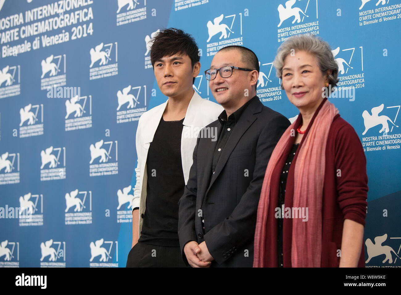(From left) Chinese actor Qin Hao, director Wang Xiaoshuai and actress ...