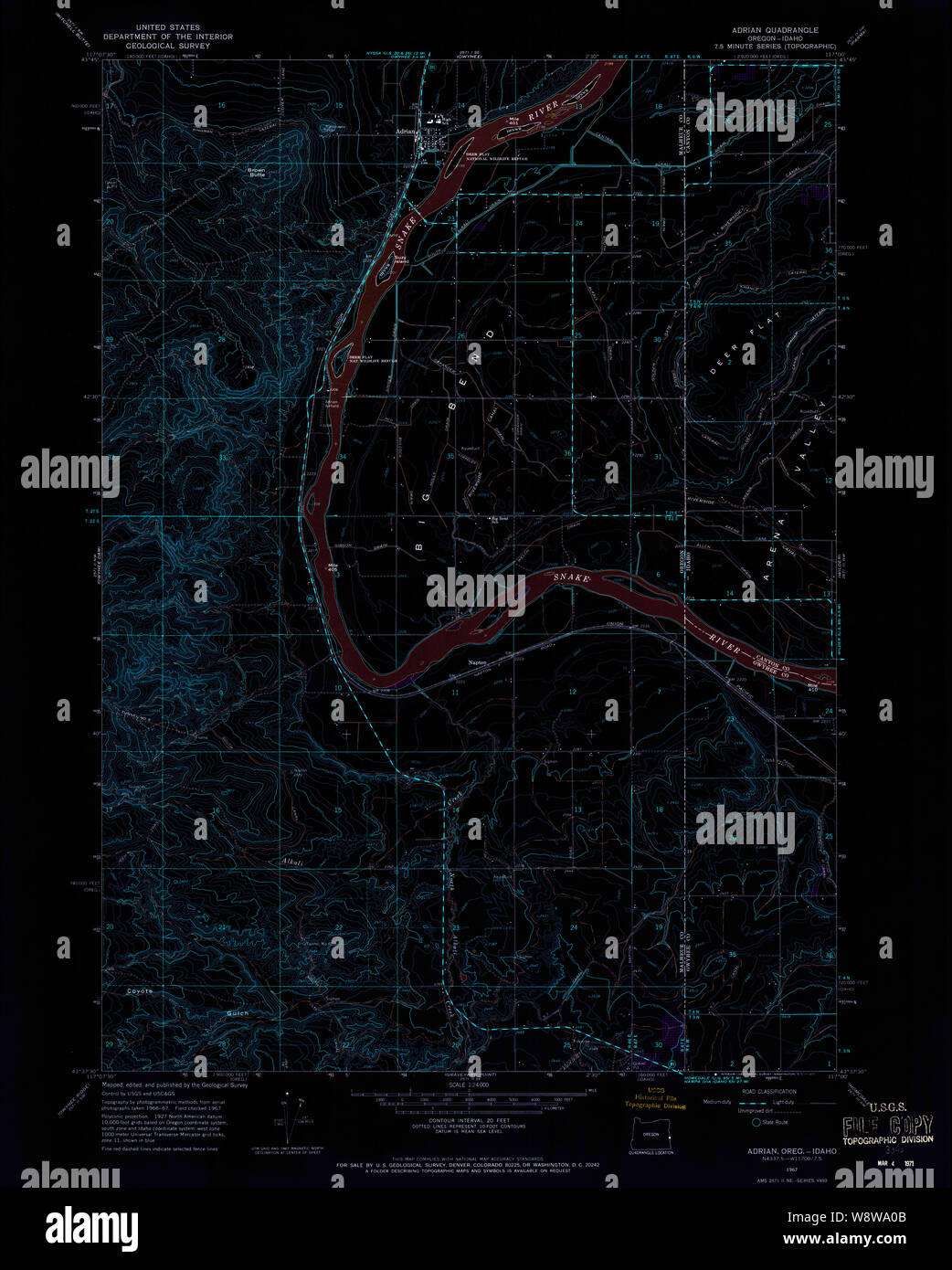 Adrian oregon map hi-res stock photography and images - Alamy