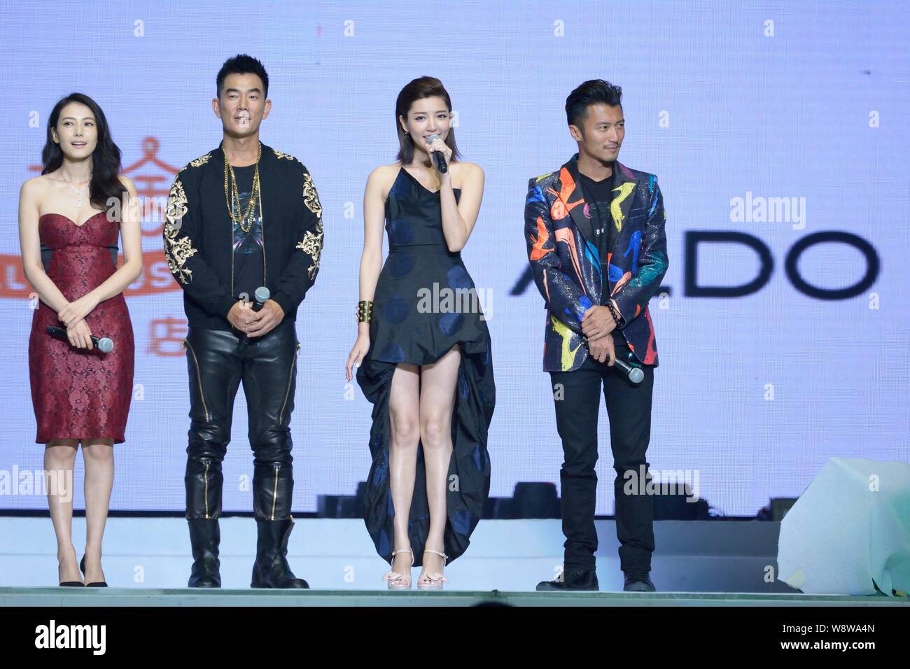 (From left) Chinese actress Gao Yuanyuan, Taiwanese singers Richie Jen ...