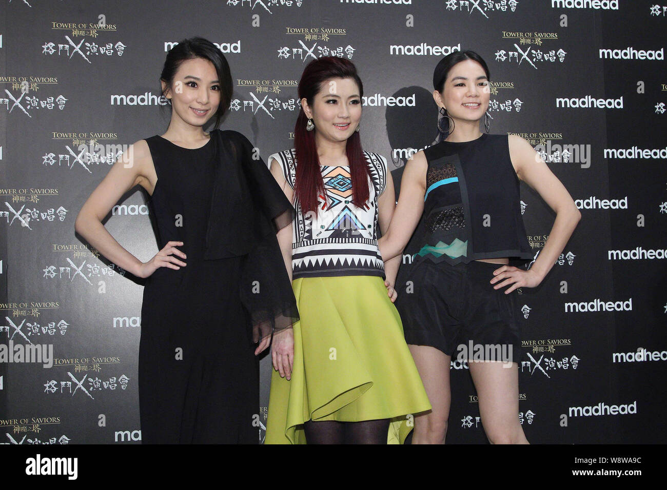 (From left) Hebe Tien, Selina Jen and Ella Chen of Taiwanese girl group ...