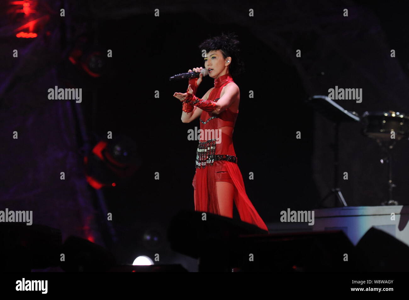 Singaporean singer Stefanie Sun performs during her 2014 World Tour ...