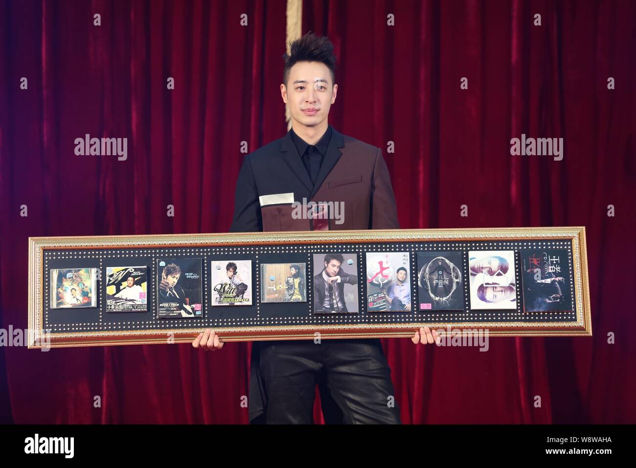 Taiwanese singer Wilber Pan attends a press conference for his new ...