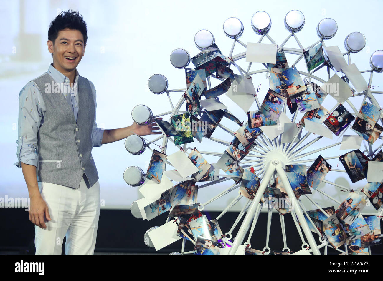 Taiwanese singer and actor Jimmy Lin poses during a premiere for his ...