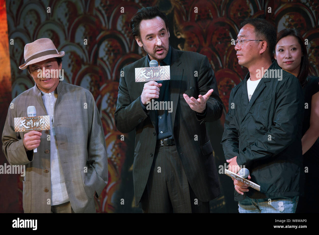 (From left) Hong Kong actor Jackie Chan, American actor John Cusack and ...