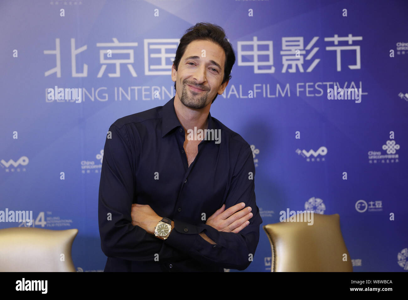 American actor Adrien Brody poses at an interview during the 4th ... American actor Adrien Brody poses at an interview during the 4th ...
