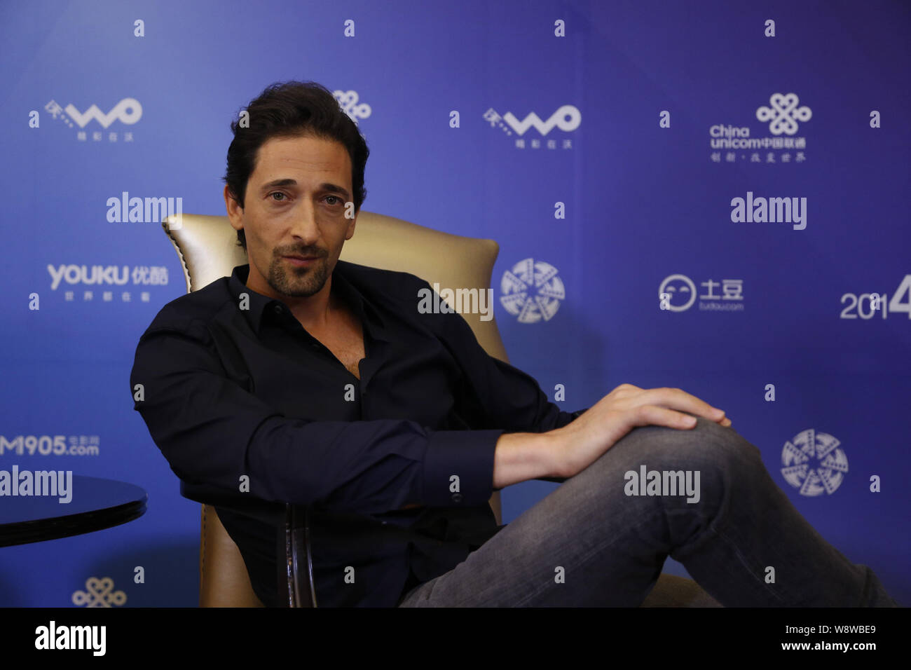 American actor Adrien Brody poses at an interview during the 4th ... American actor Adrien Brody poses at an interview during the 4th ...