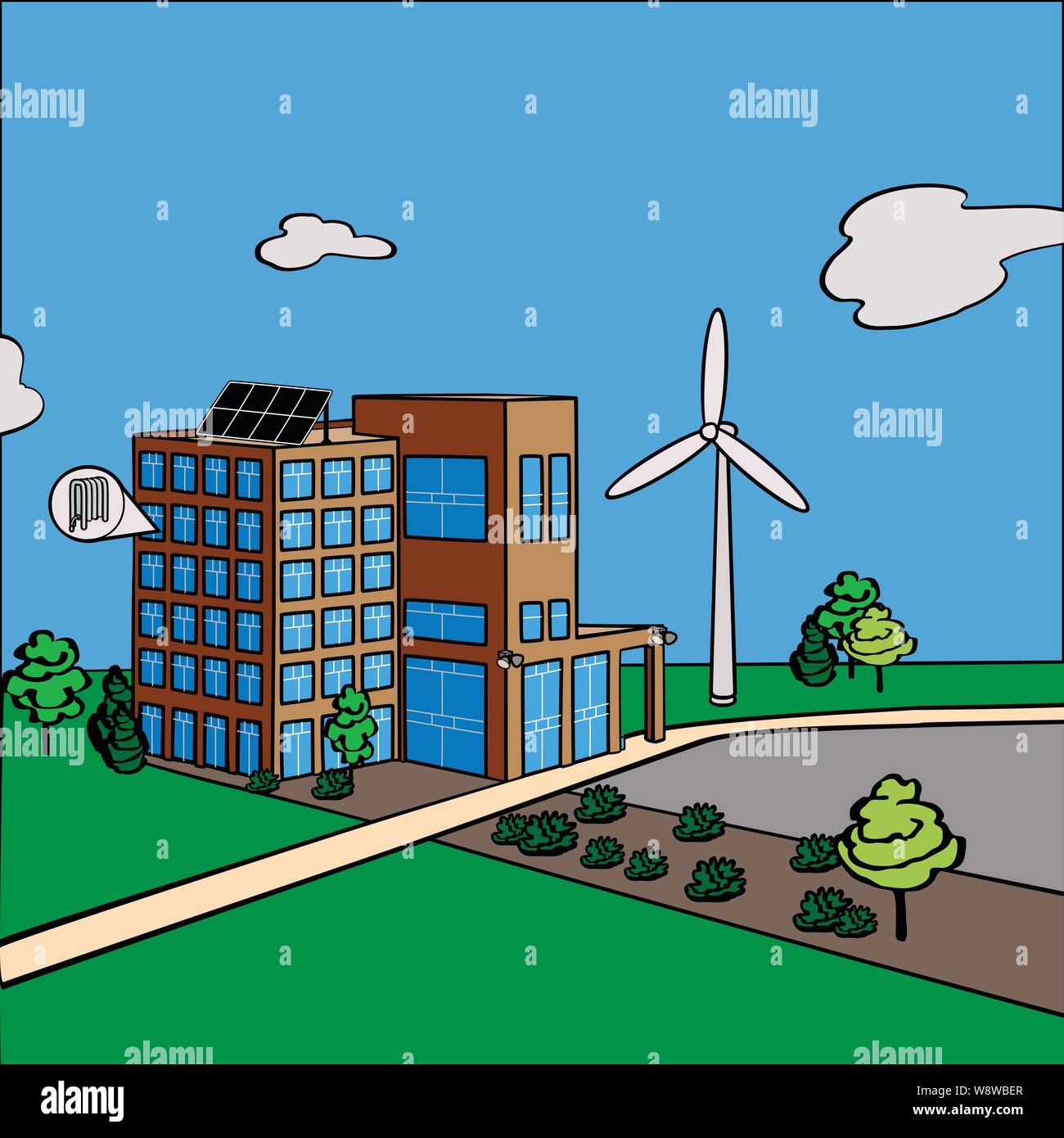 Solar park Stock Vector Images - Alamy