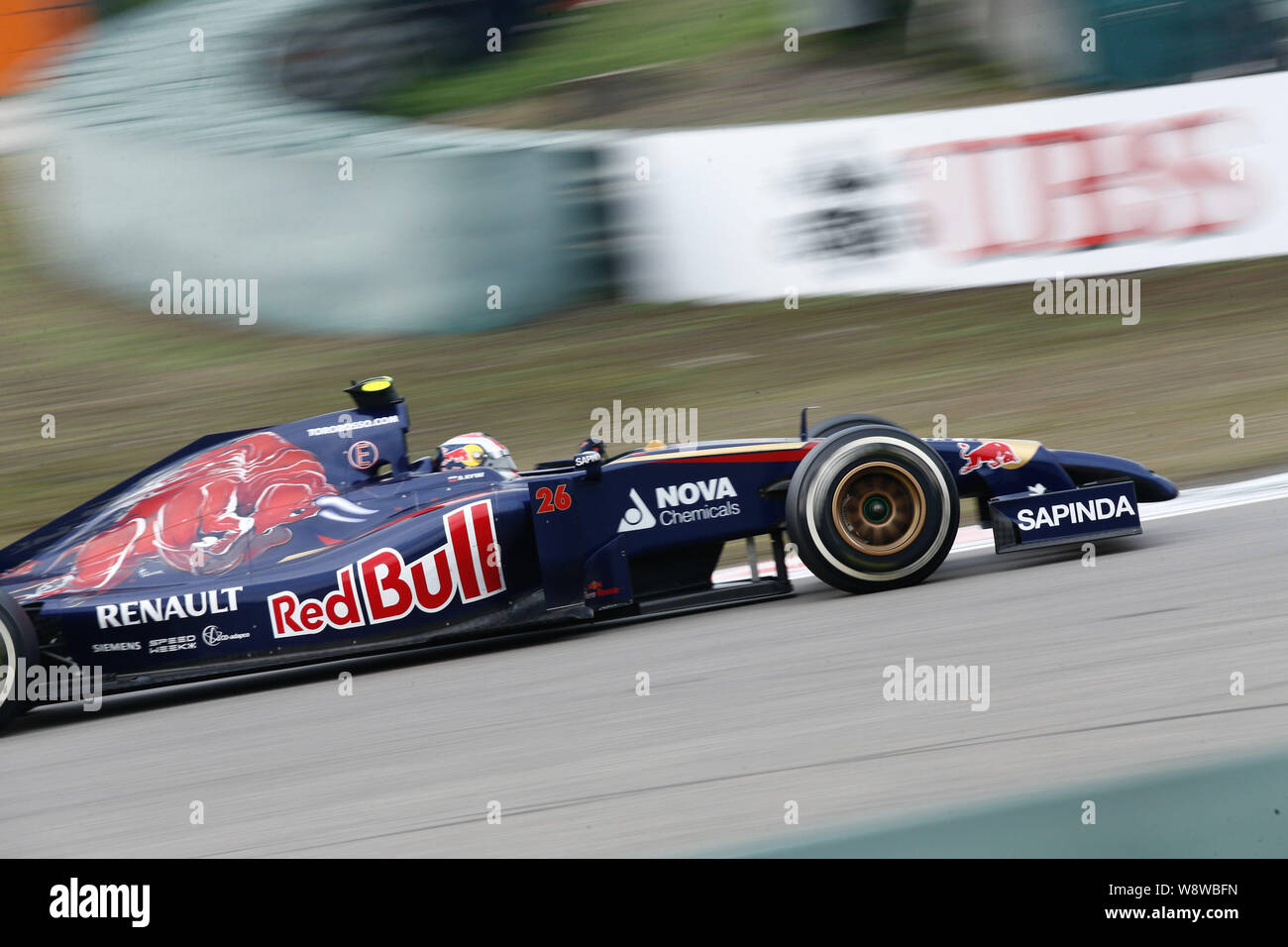 Russian F1 driver Daniil Kvyat of Scuderia Toro Rosso competes during ...