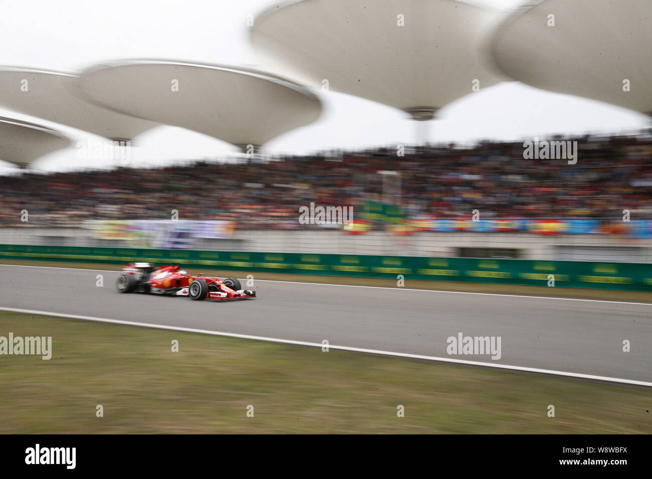 Spanish F1 driver Fernando Alonso of Scuderia Ferrari competes during ...