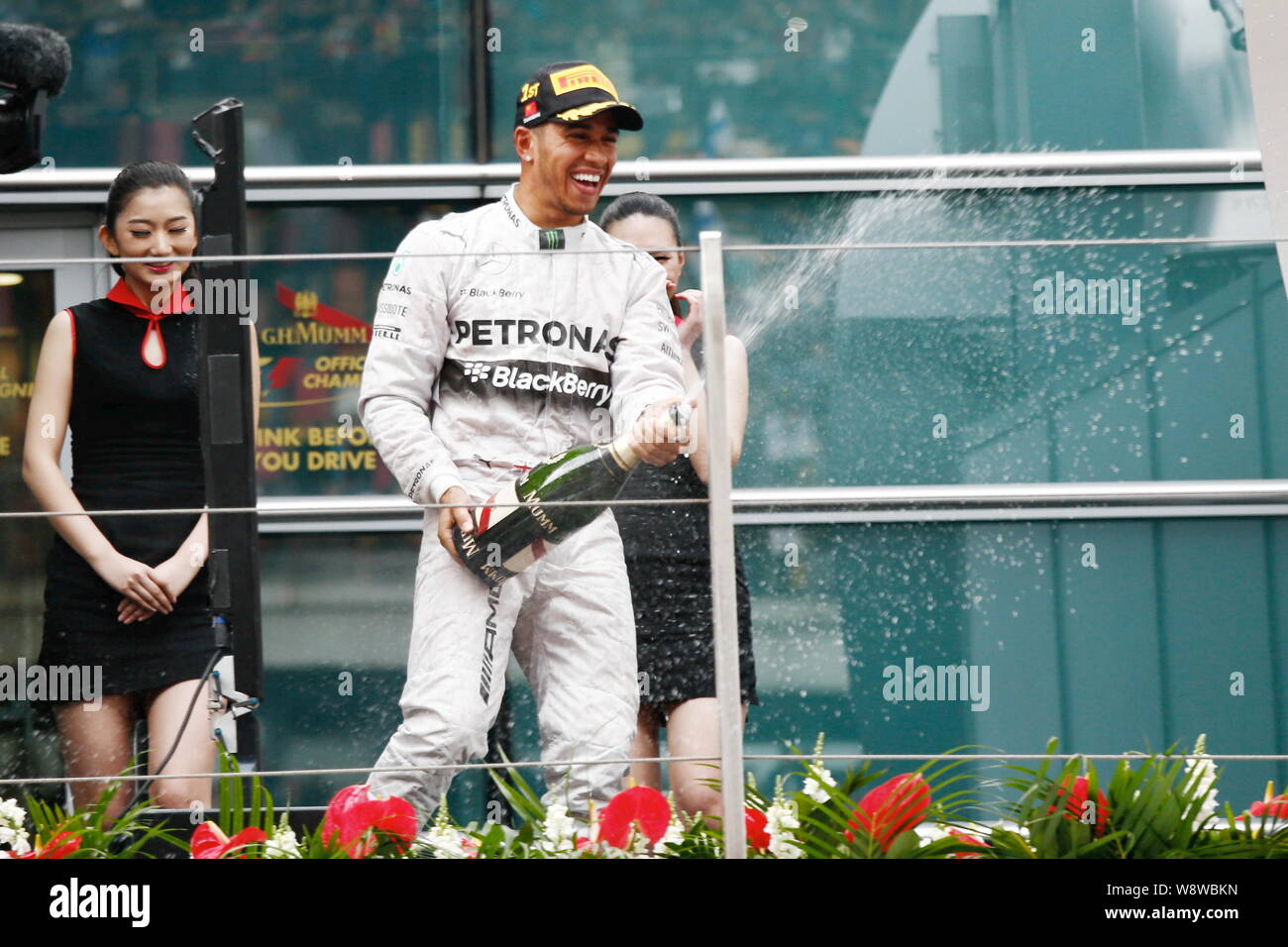 British F1 driver Lewis Hamilton of Mercedes AMG Petronas F1 Team ...
