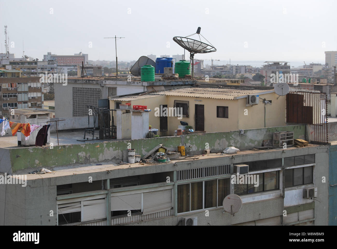 Aerial of Angola capital city Luanda roof tops Stock Photo - Alamy