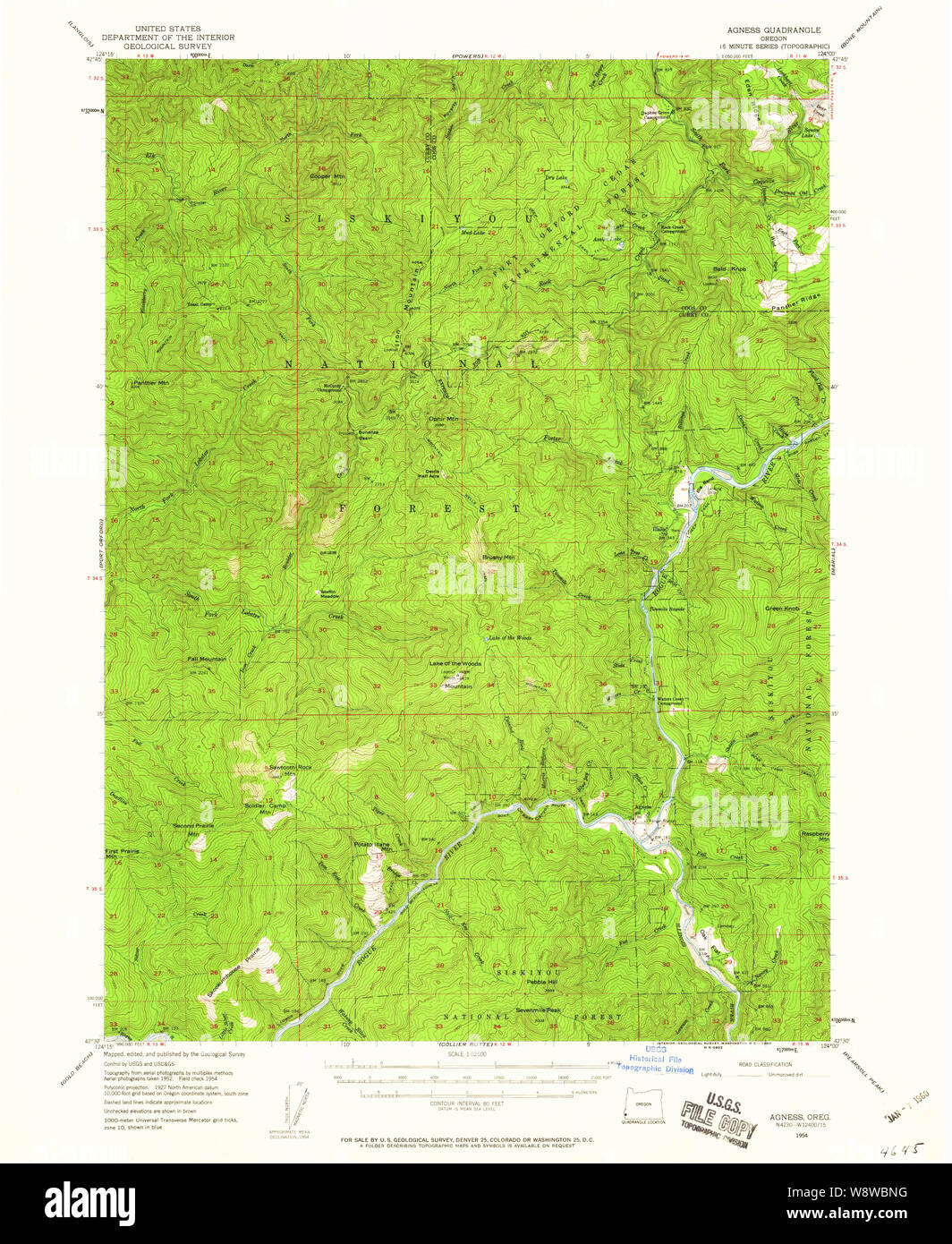 Map of agness hi-res stock photography and images - Alamy