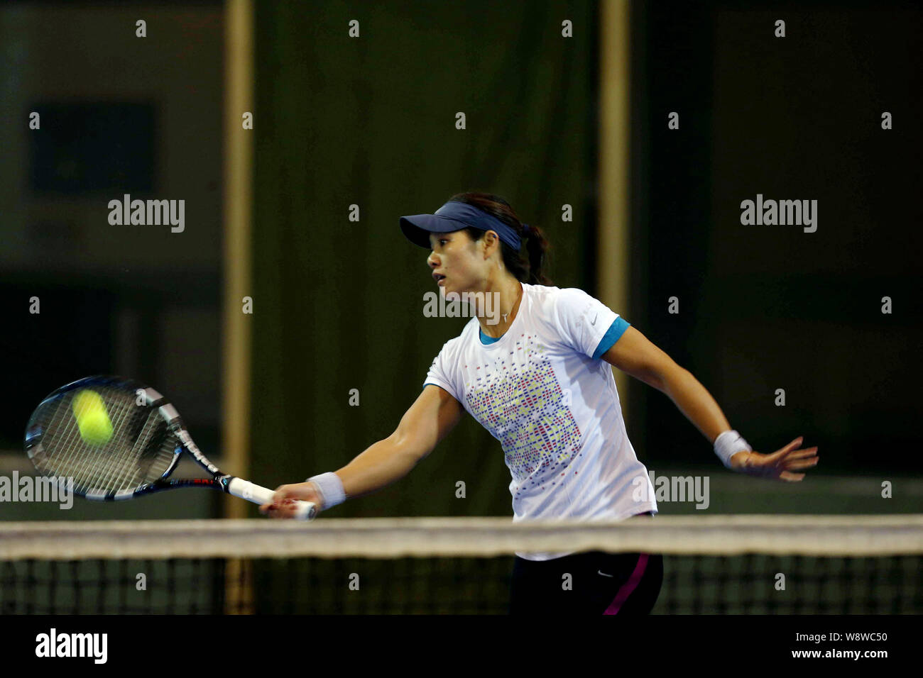 Chinese tennis star Li Na takes part in a training session in Beijing ...