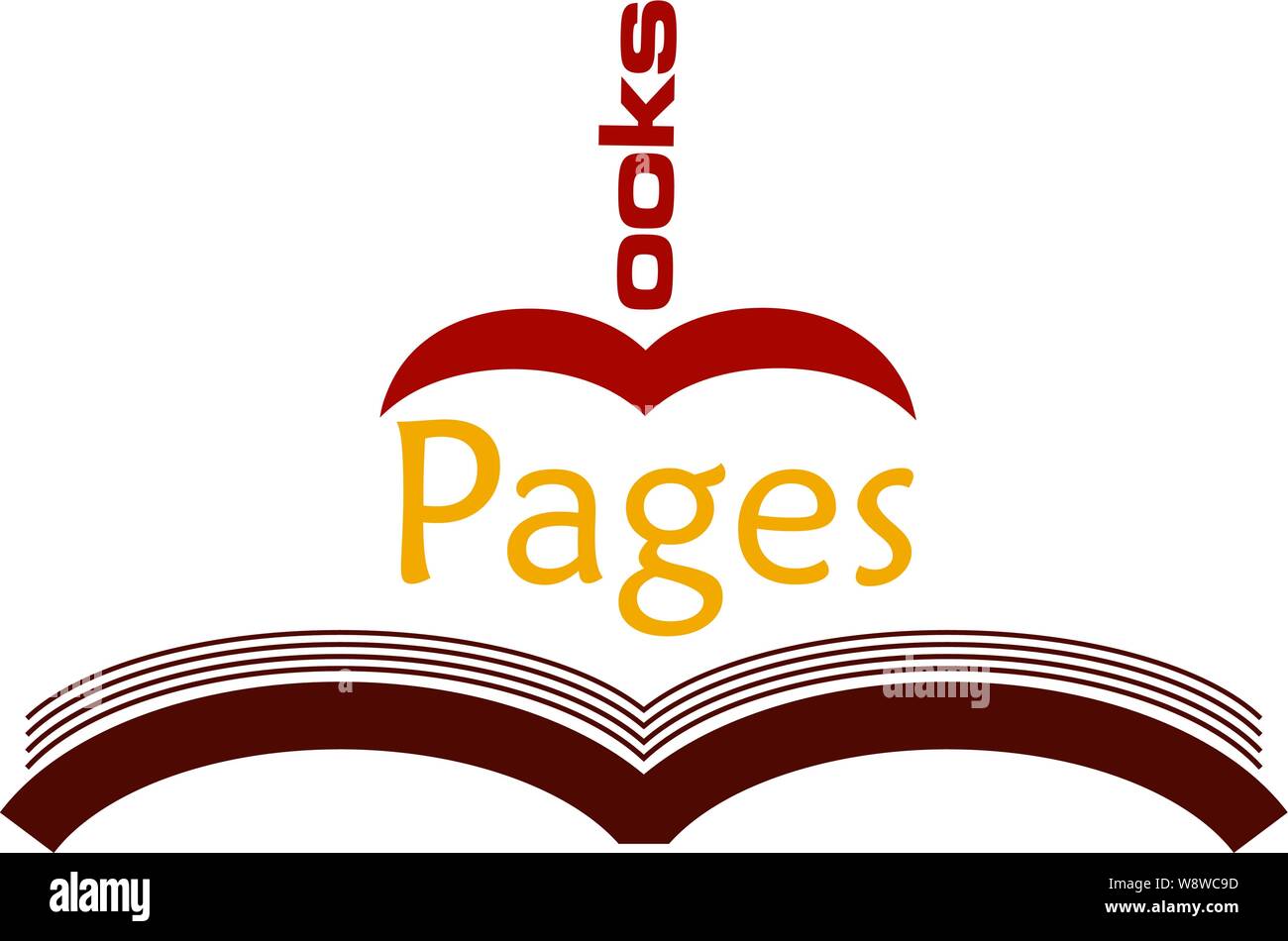 pages books store logotypewith an open graphic book & a book shaped "B ...