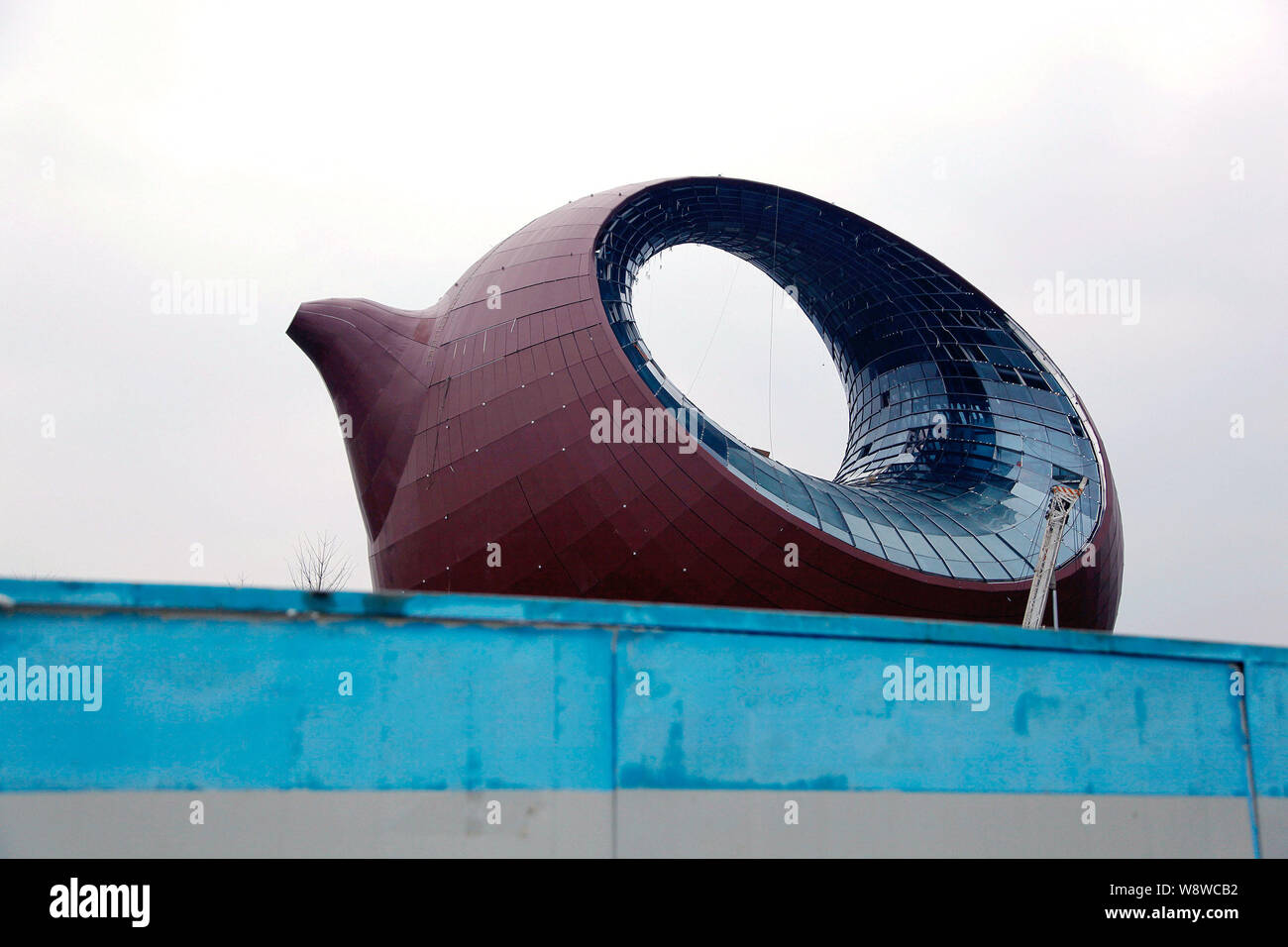 A teapot-shaped building, part of the Wuxi Wanda Cultural Tourism City ...