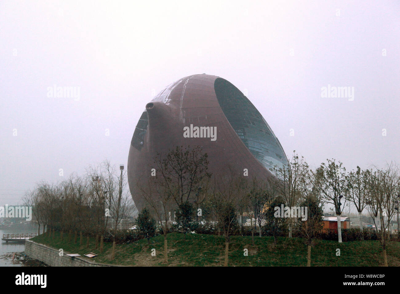 A teapot-shaped building, part of the Wuxi Wanda Cultural Tourism City ...