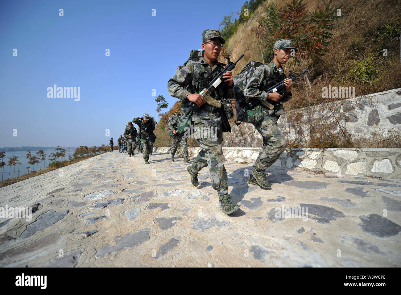 --FILE--Armed Chinese students of the Anti-Chemical Command and ...