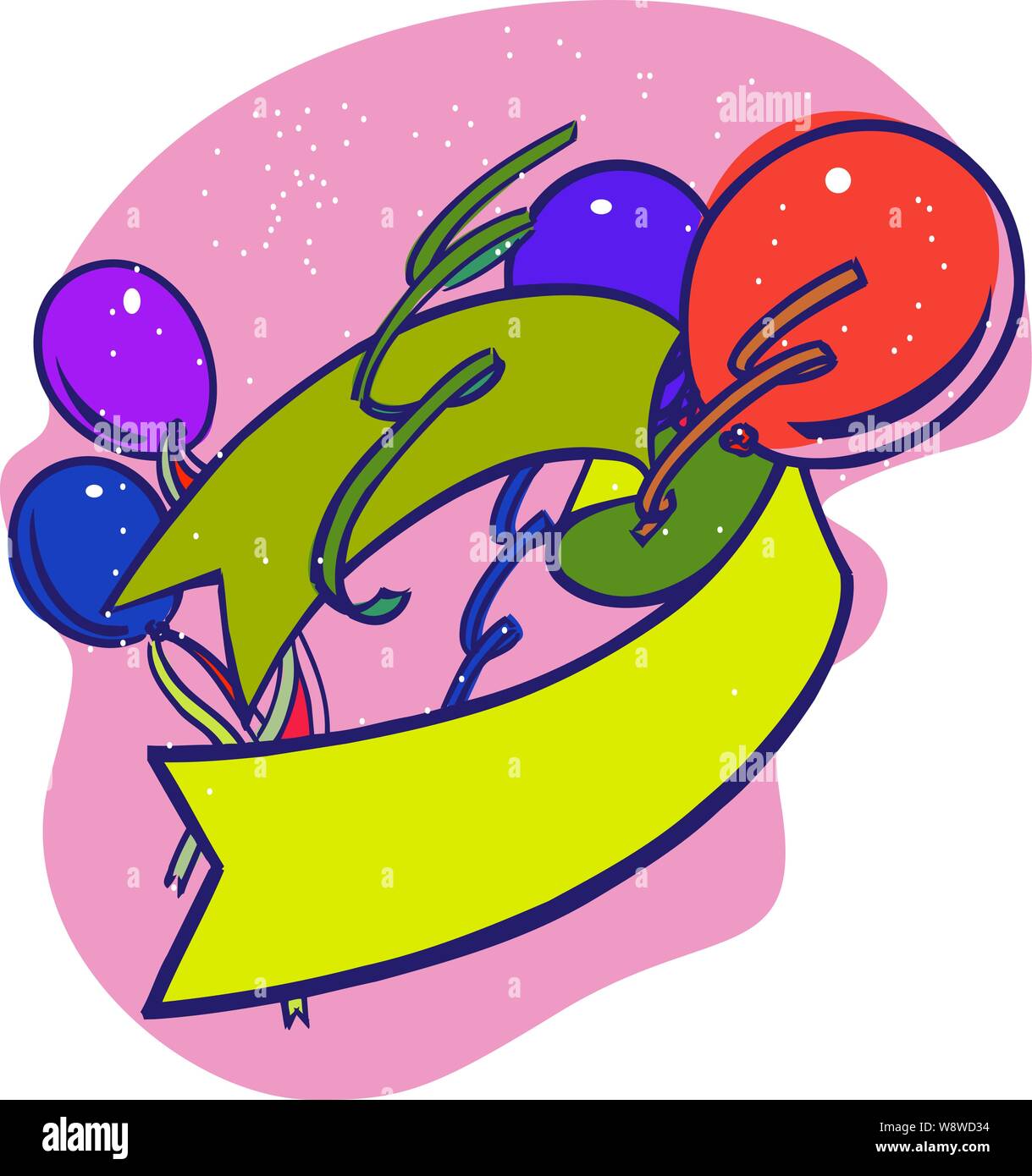 Streamers vector vectors hi-res stock photography and images - Alamy