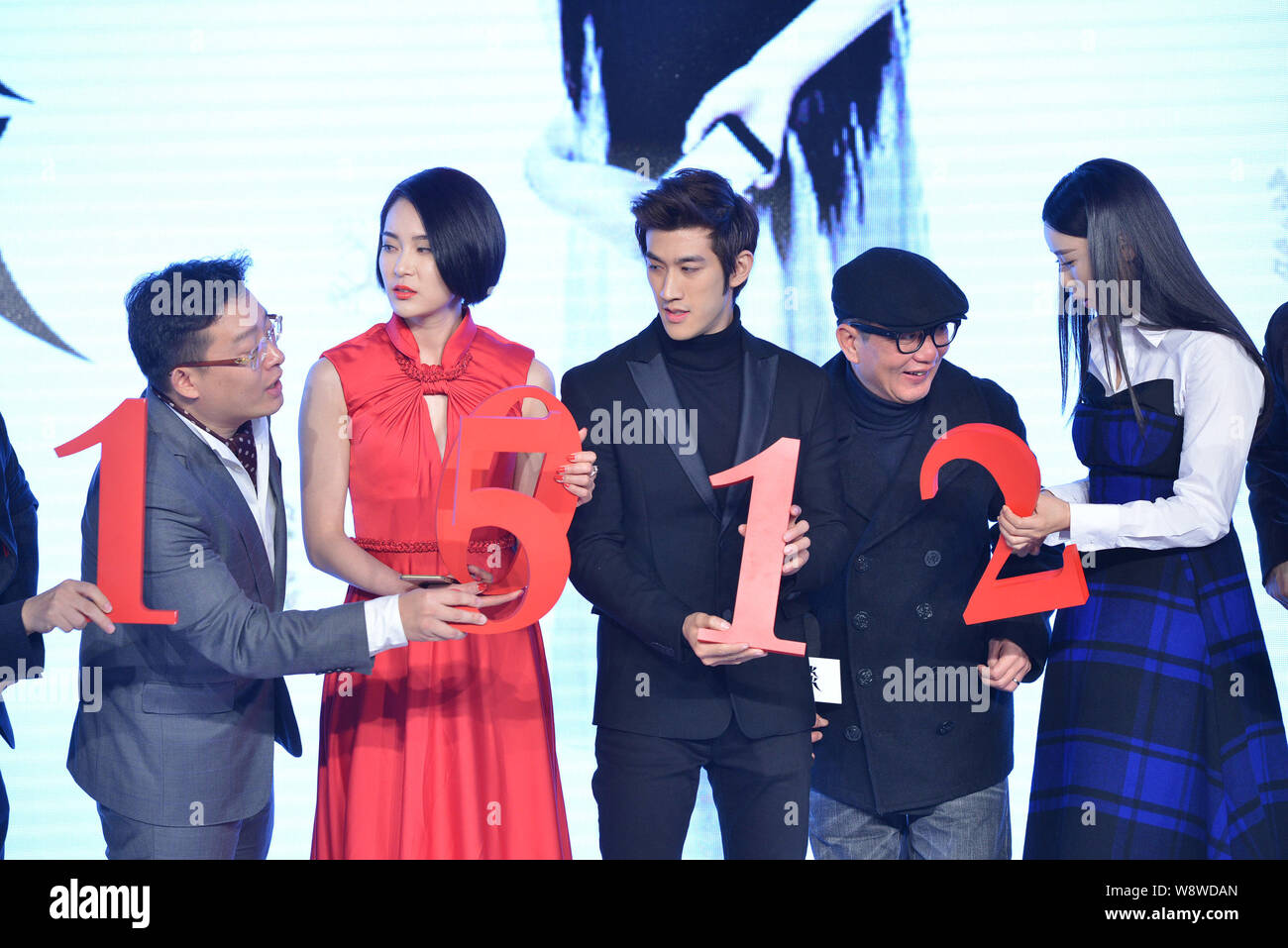 Hong Kong actor Aarif Lee, center, and director Raymond Yip Wai-man ...