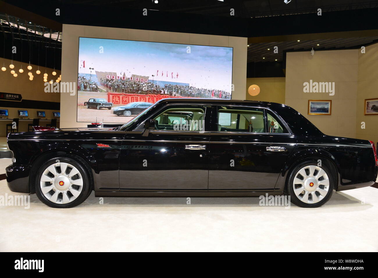 A Hongqi (Red Flag) L5 of FAW is seen on display during the 13th ...