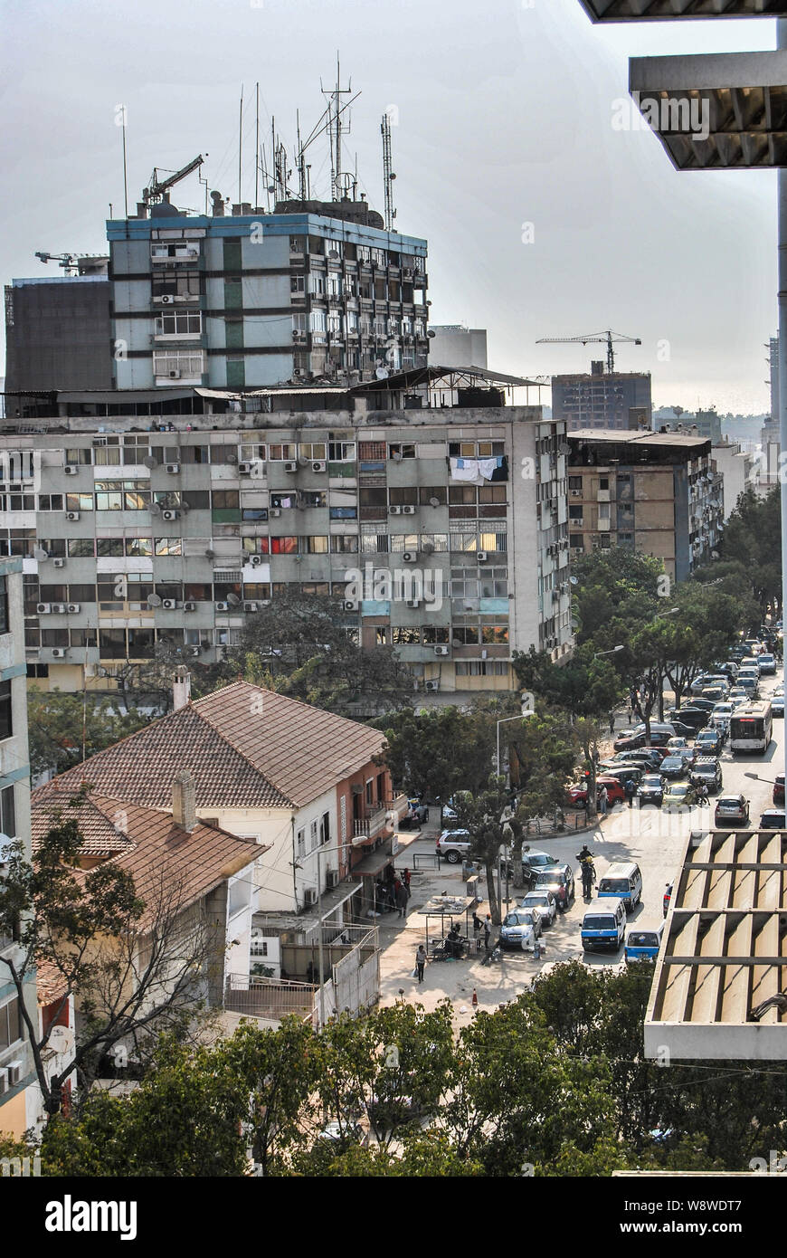 Aerial of Angola capital city Luanda roof tops Stock Photo - Alamy
