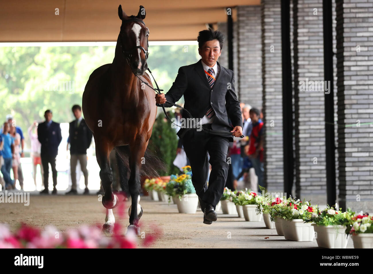 Tokyo, Japan. 11th Aug, 2019. Kazuya Otomo & Condorcet (JPN) Equestrian ...