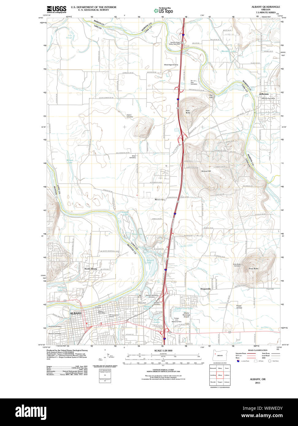 Albany oregon map Cut Out Stock Images & Pictures - Alamy