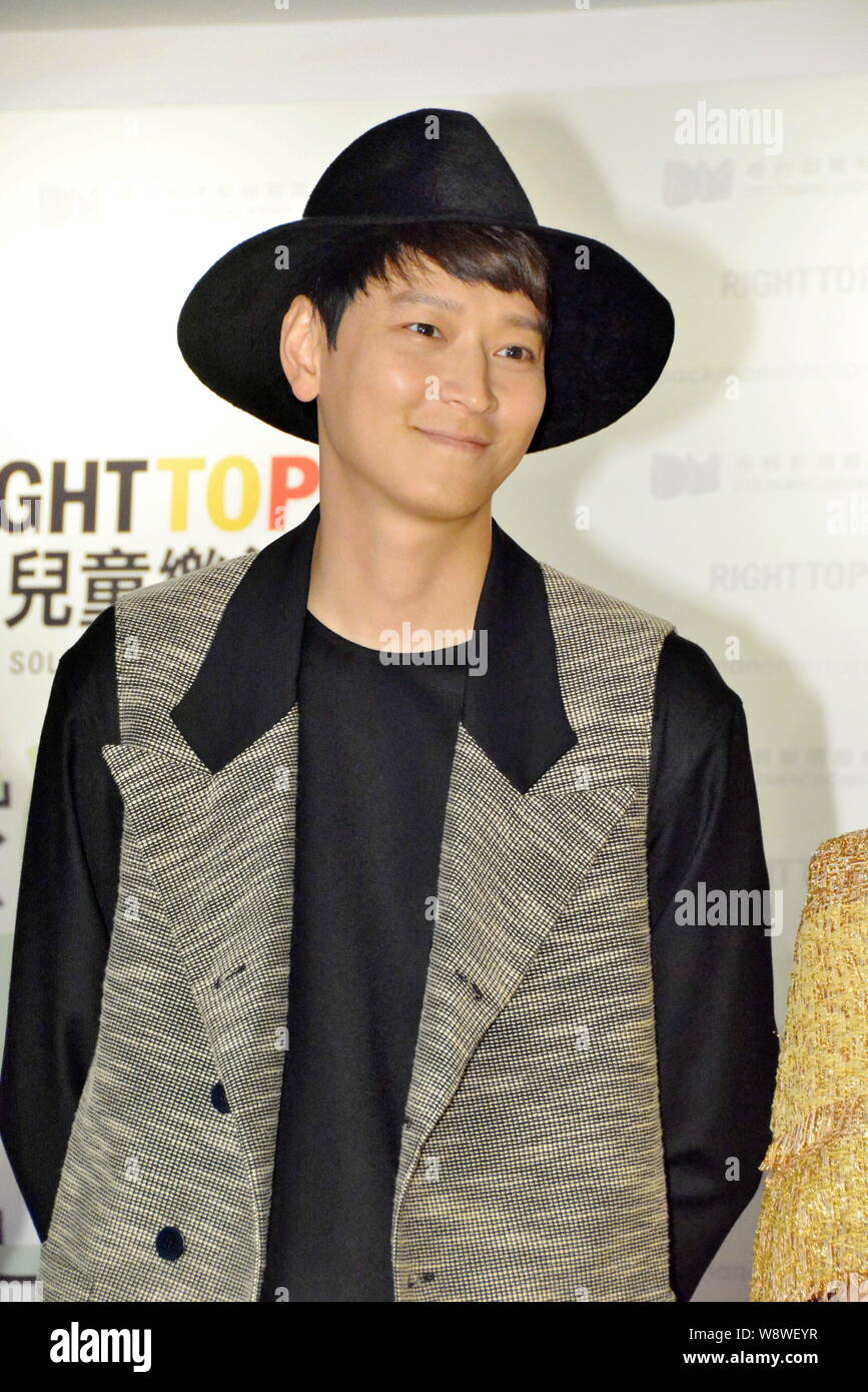 South Korean actor Kang Dong-won poses at a premiere event for his new ...