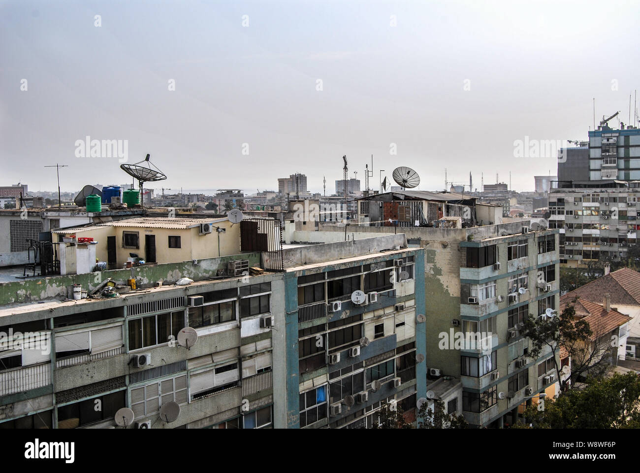 Aerial of Angola capital city Luanda roof tops Stock Photo - Alamy