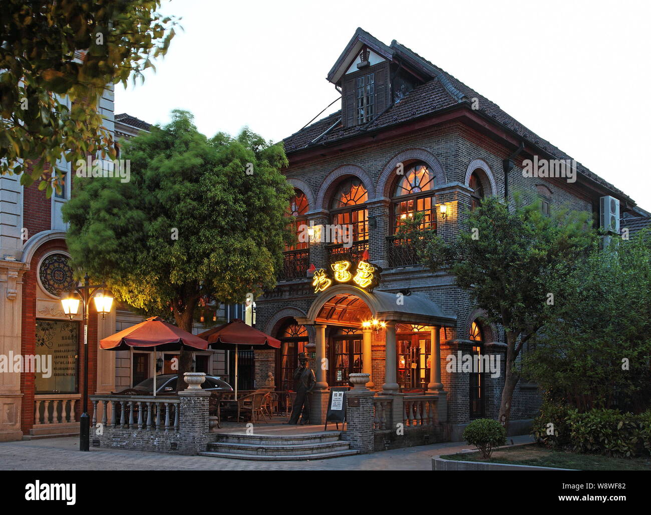 View of a house at Xintiandi, a tourist attraction complex in the ...